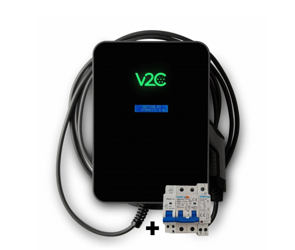 V2C TRYDAN C/ CABO 6A-32A MONOFÁSICO (7.4KW) C/ DLB, WI-FI, APP E ALEXA ...